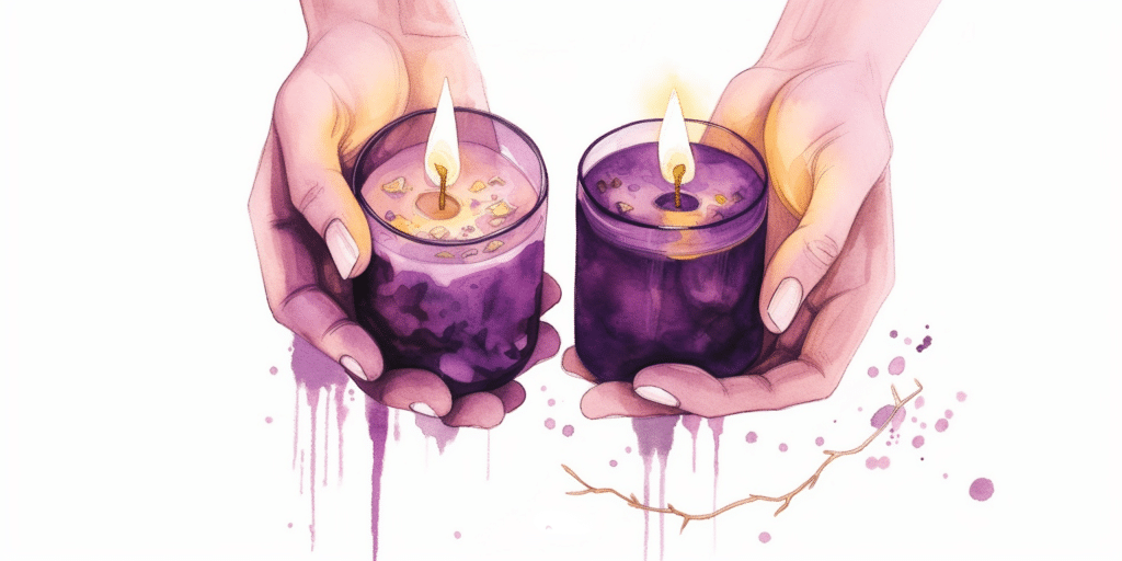 Allumer une bougie pour porter le deuil
