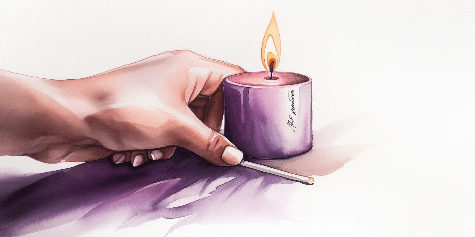 Allumer une bougie pour porter le deuil